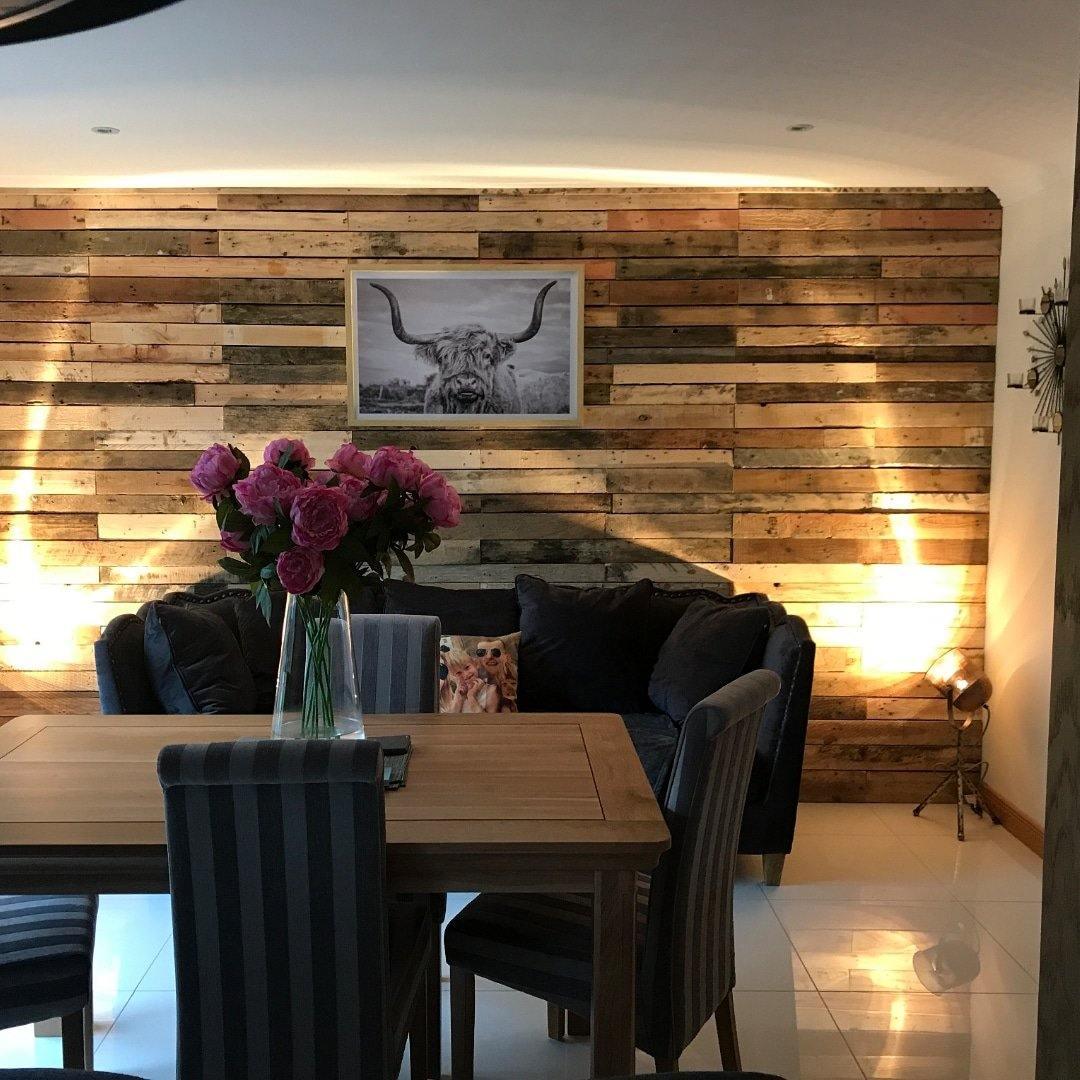 1m² Rustic Pallet Wood Wall Cladding – Random Length Reclaimed Boards ...