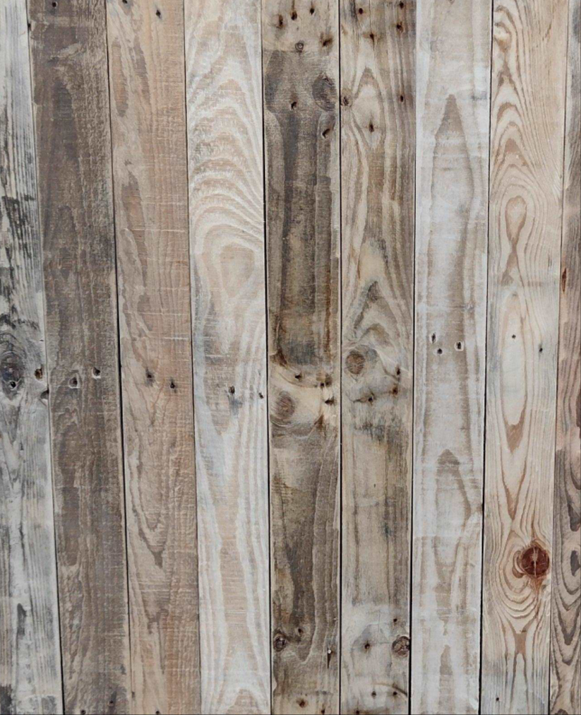 11x Brushed Reclaimed Pallet Wood Wall Cladding Planks – 100cm x 90mm ...