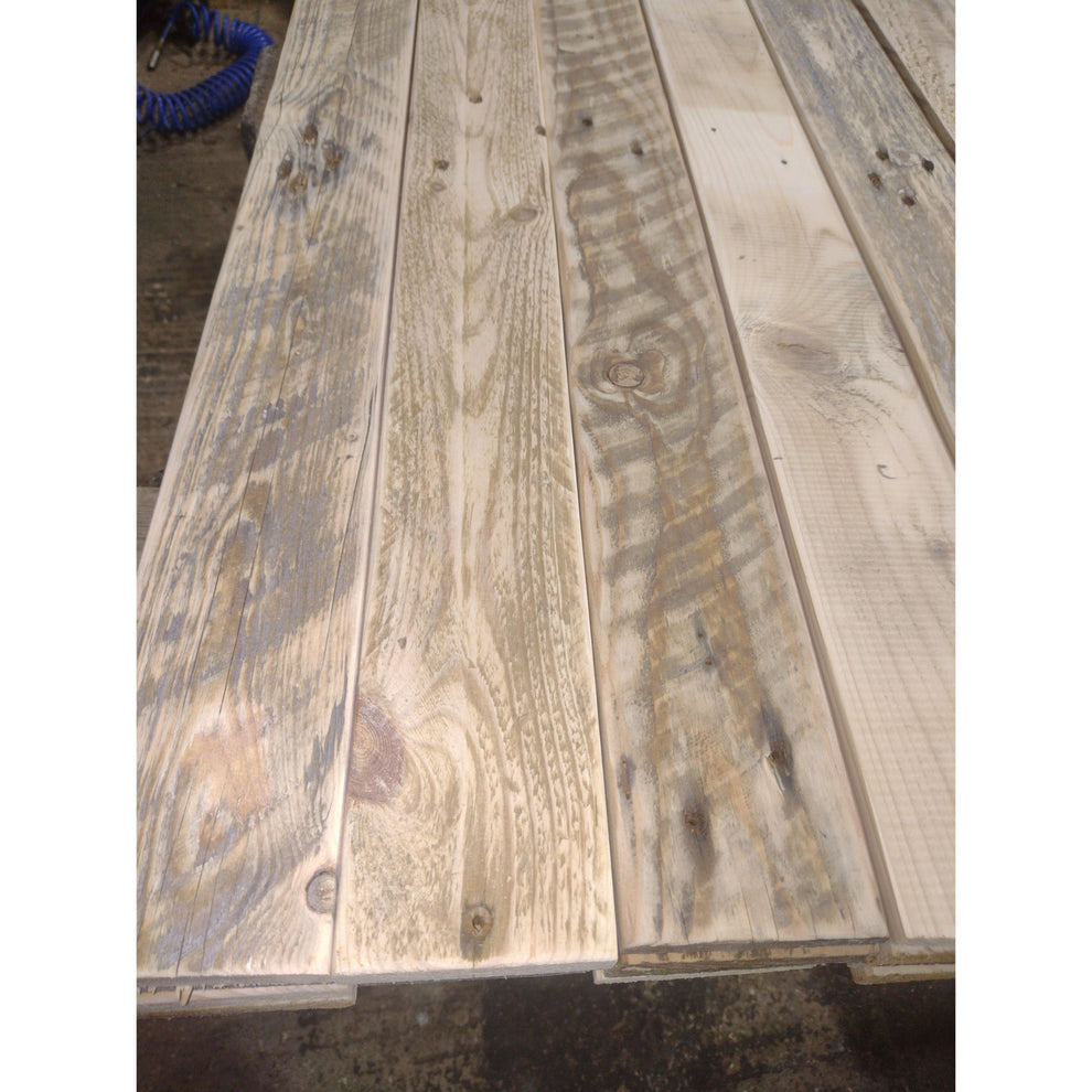 10m² Rustic Sanded Reclaimed Pallet Wood Planks – Wall Cladding Boards ...