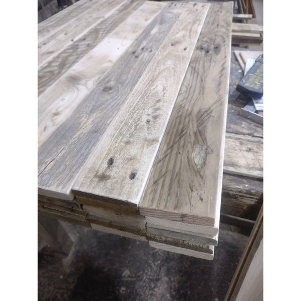 8m² Rustic Reclaimed Pallet Wood Wall Cladding – Sanded Planks (100cm x ...