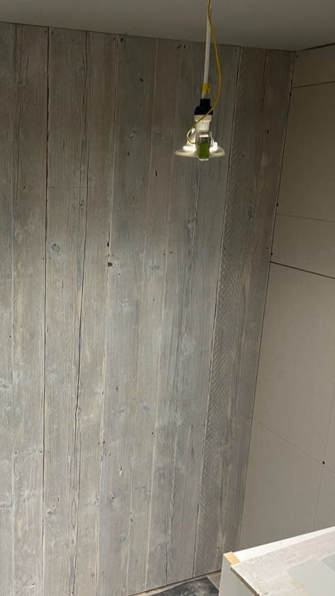 4m² White & Grey Wash Rustic Wall Cladding – 200cm x 20cm Long Scaffold ...