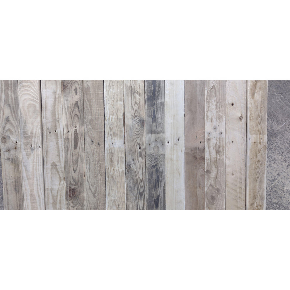 11x Brushed Reclaimed Pallet Wood Wall Cladding Planks – 100cm x 90mm ...