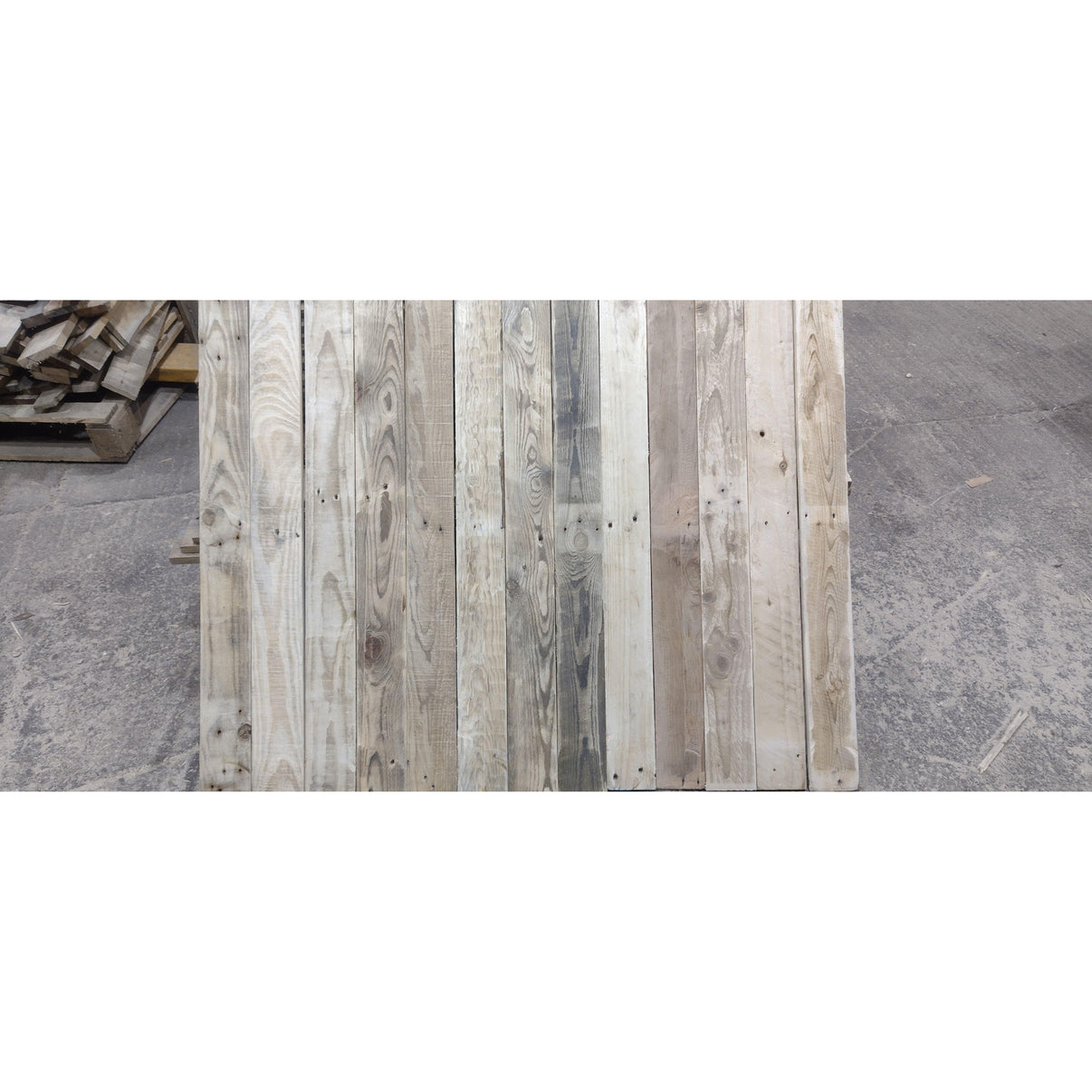 11x Brushed Reclaimed Pallet Wood Wall Cladding Planks – 100cm x 90mm ...
