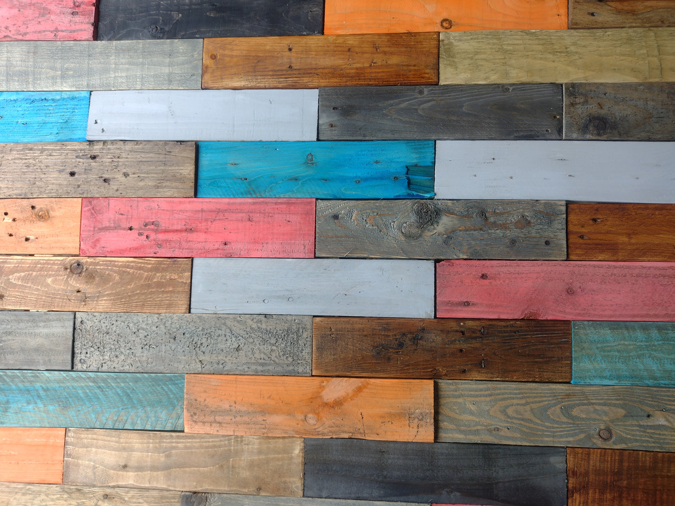 1m² Rustic Coloured Pallet Wood Planks – 40cm Wall Panelling Boards (1. ...