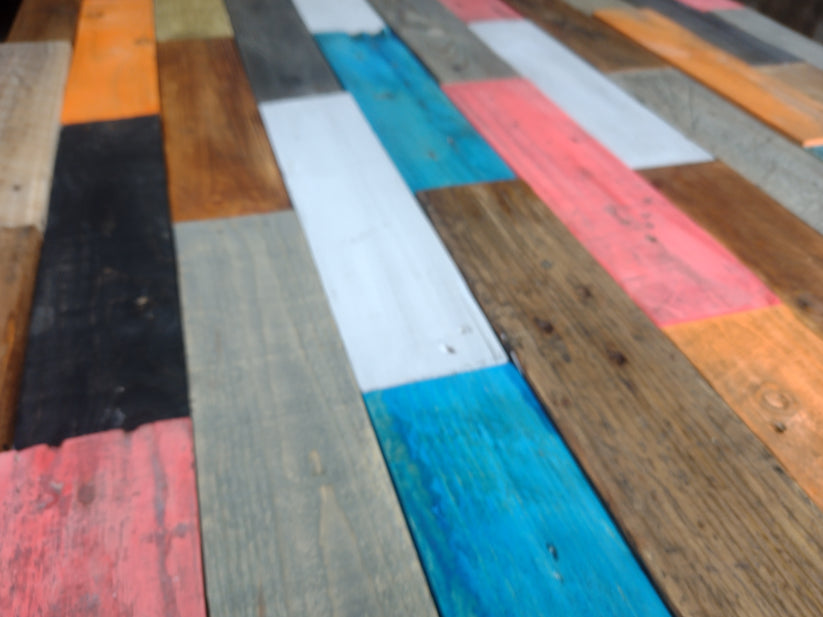 1m² Rustic Coloured Pallet Wood Planks – 40cm Wall Panelling Boards (1. ...