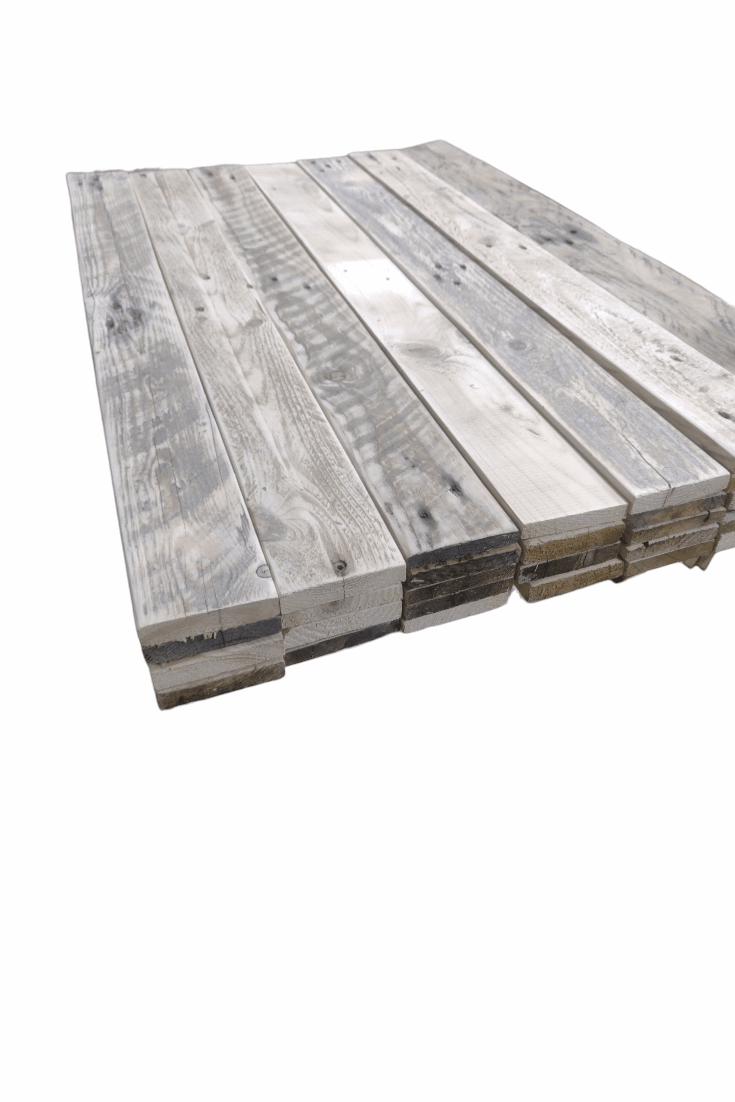 10m² Rustic Sanded Reclaimed Pallet Wood Planks – Wall Cladding Boards ...