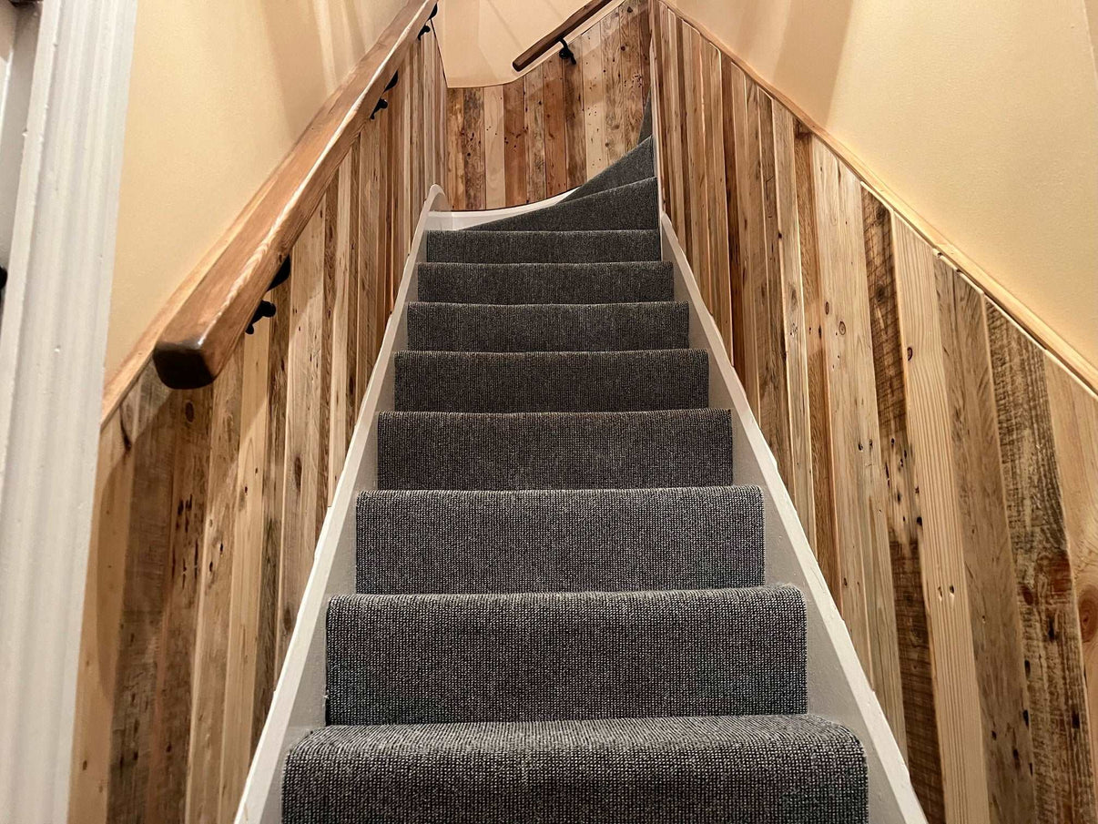 8m² Rustic Reclaimed Pallet Wood Wall Cladding – Sanded Planks (100cm x ...