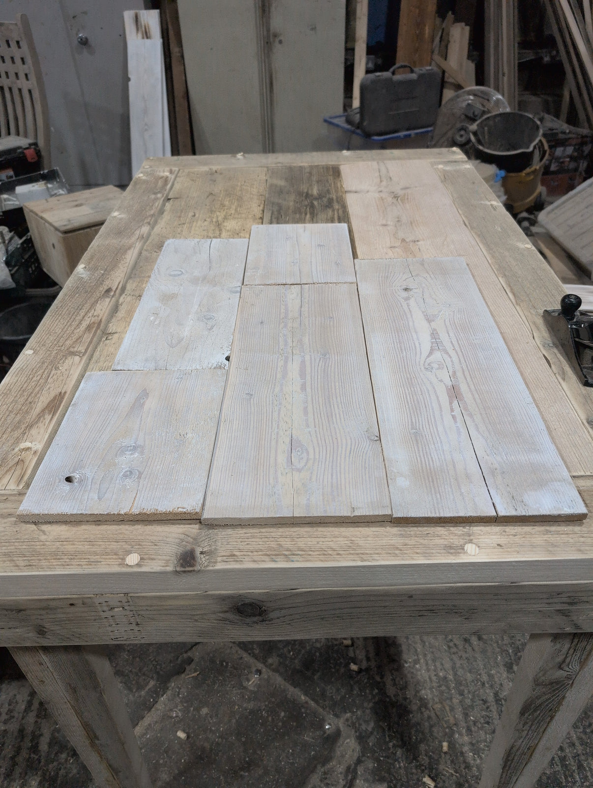 4m² White & Grey Wash Rustic Wall Cladding – 200cm x 20cm Long Scaffold ...