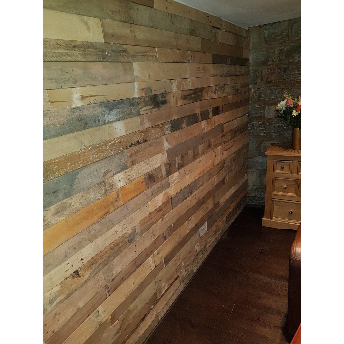 30x Rustic Reclaimed Pallet Wood Planks – Wall Cladding Boards (80 ...