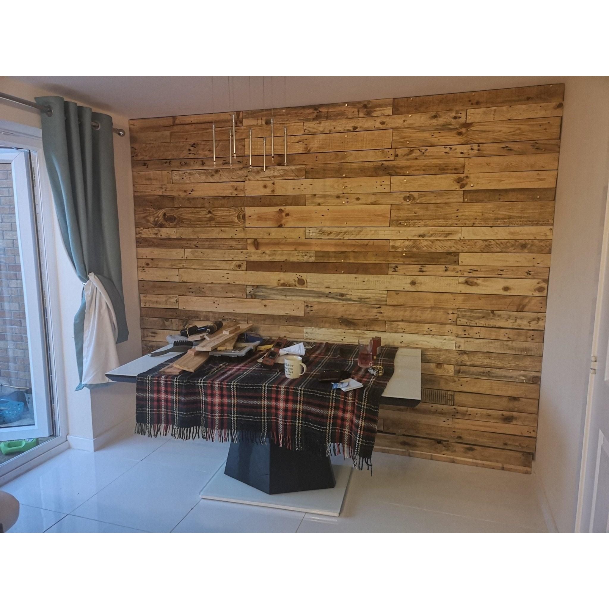 1m² Rustic Reclaimed Wood Wall Cladding – Oiled Finish with Authentic ...